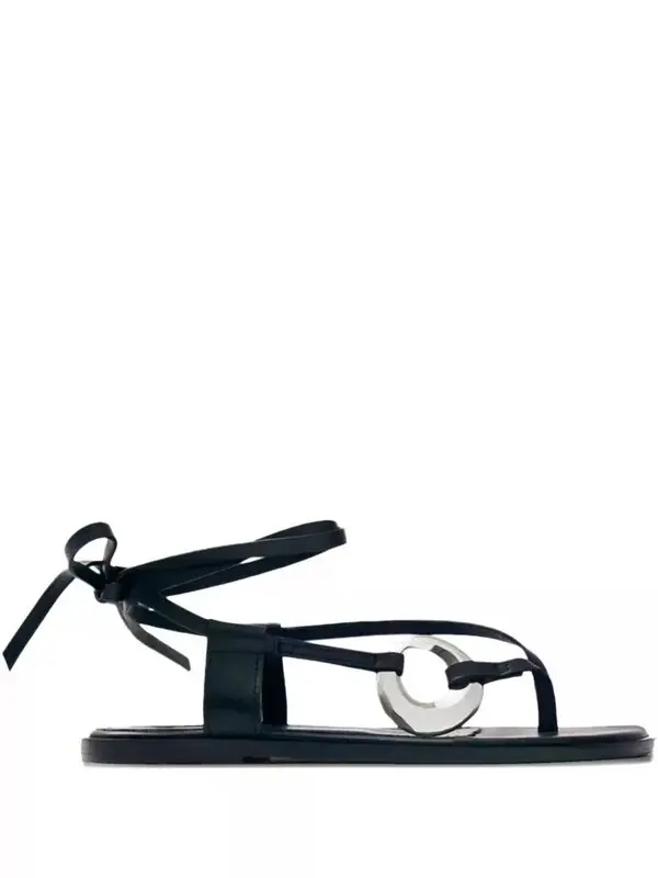 ALOHAS Morosia Flat Sandals - Black