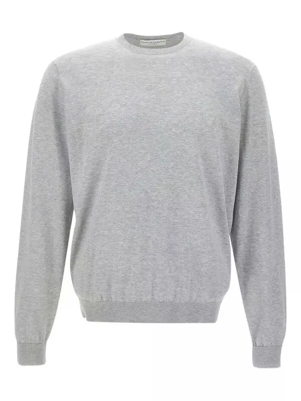 FILIPPO DE LAURENTIIS Cotton Crew Neck Sweater - Grey