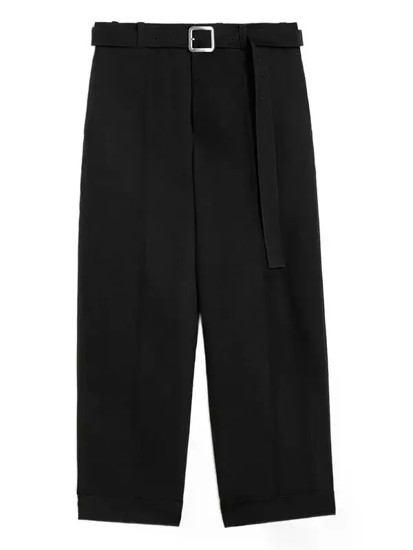 JIL SANDER Wool Trousers - Black