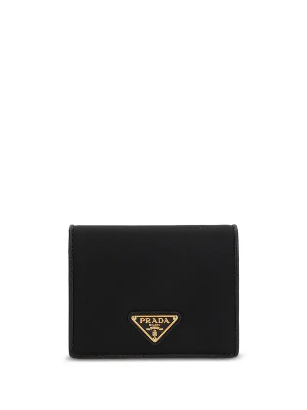 Prada Triangle Logo Bi-fold Wallet - Black