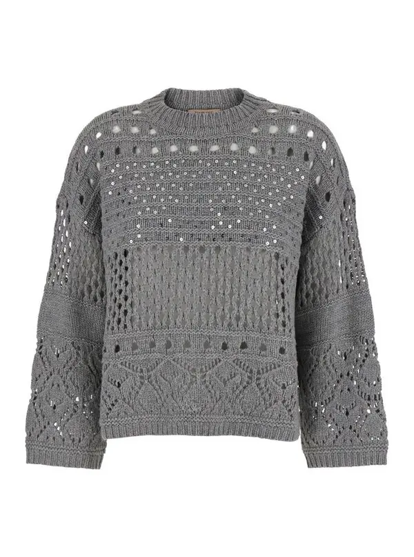 TWINSET Crewneck Sequin Sweater