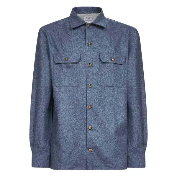 Brunello Cucinelli Shirts - Blue