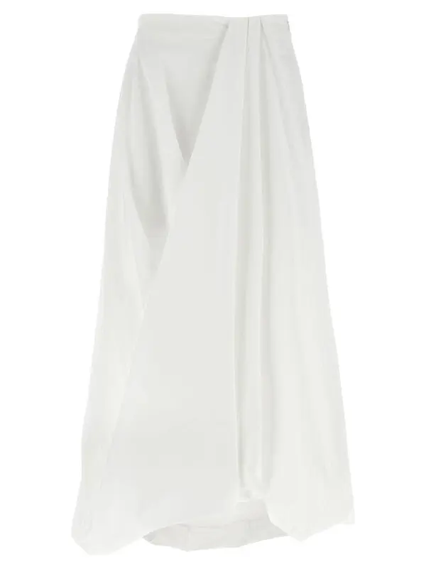 Brunello Cucinelli Bubble Hem Skirt - White