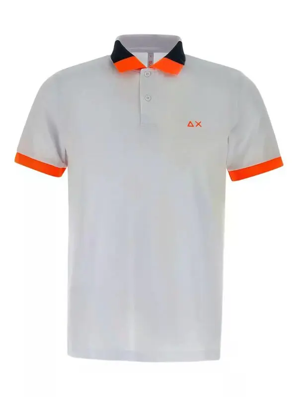SUN 68 Colour-block Polo Shirt - Grey