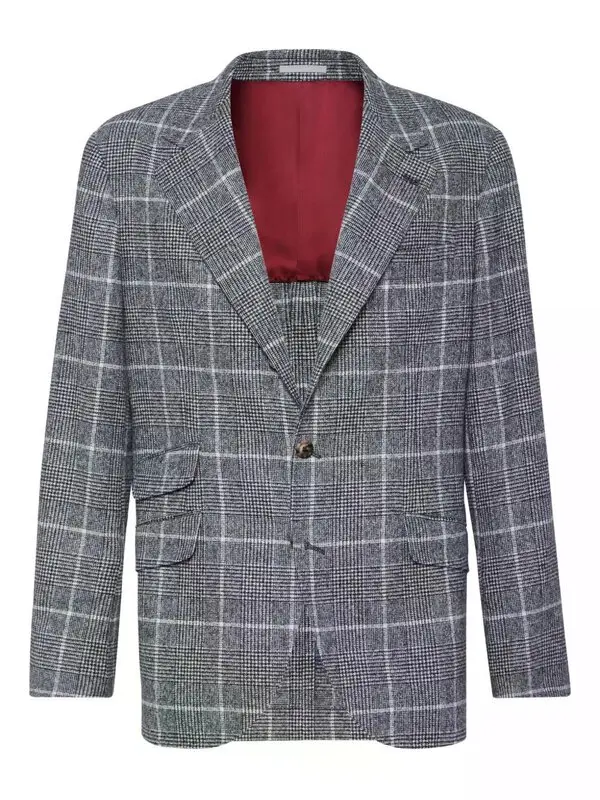 Brunello Cucinelli Single-breasted Blazer - Grey