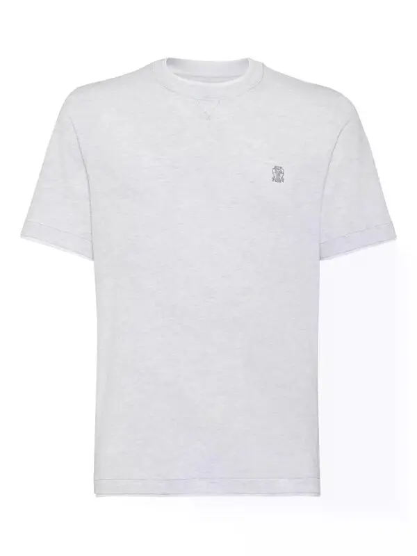 Brunello Cucinelli Logo-print T-shirt - Grey