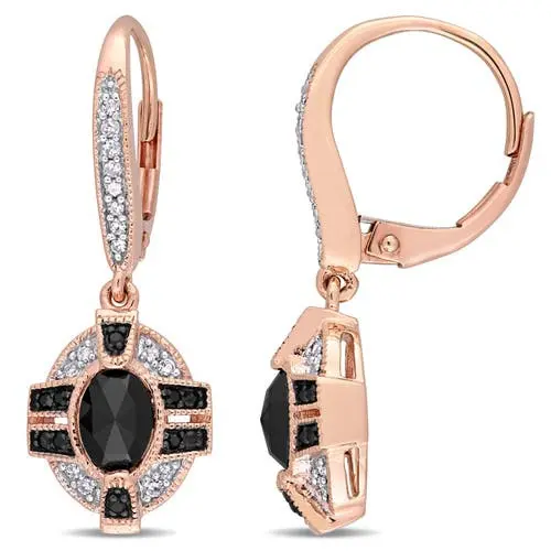 JULIANNA B. Black And White Geometric Drop Earrings