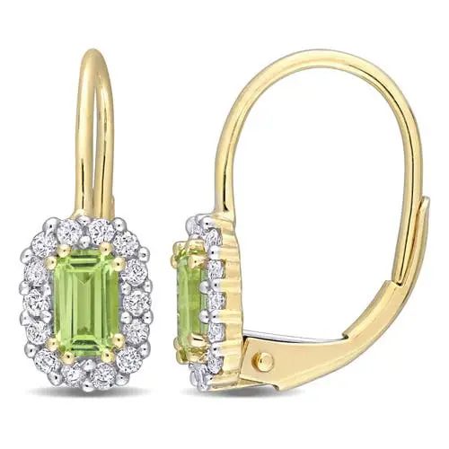 JULIANNA B. White Sapphire And 10k Yellow Gold Earrings