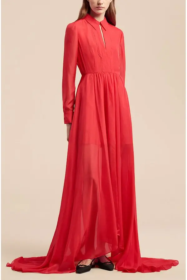 Rebecca Taylor Chiffon Gown - Red