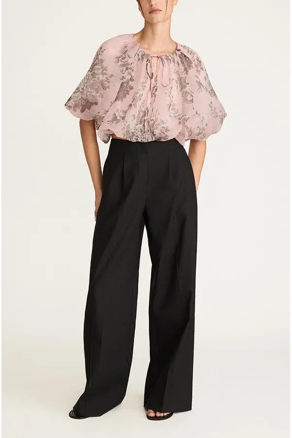 Rebecca Taylor High-waisted Wide Leg Trousers