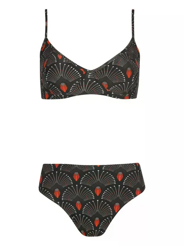 LYGIA & NANNY Lilica Geometric Two-piece Bikini - Grey