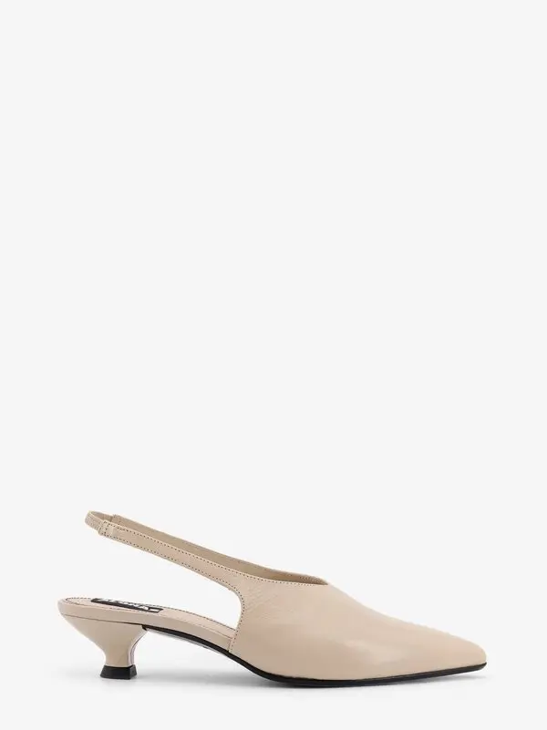 ALOHAS Eros Leather Slingback Decollete - White