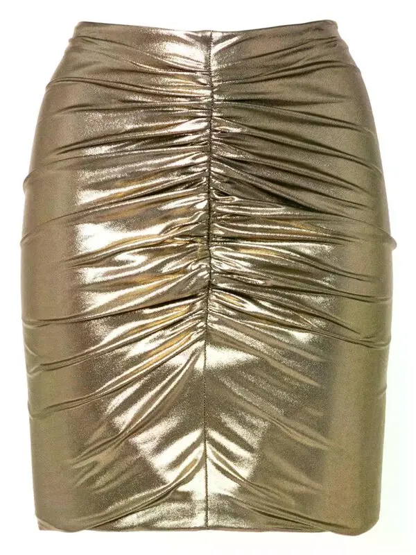 HERVE L. LEROUX Ruched Mini Skirt