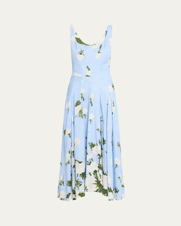 Prabal Gurung Floral-printed Midi Dress
