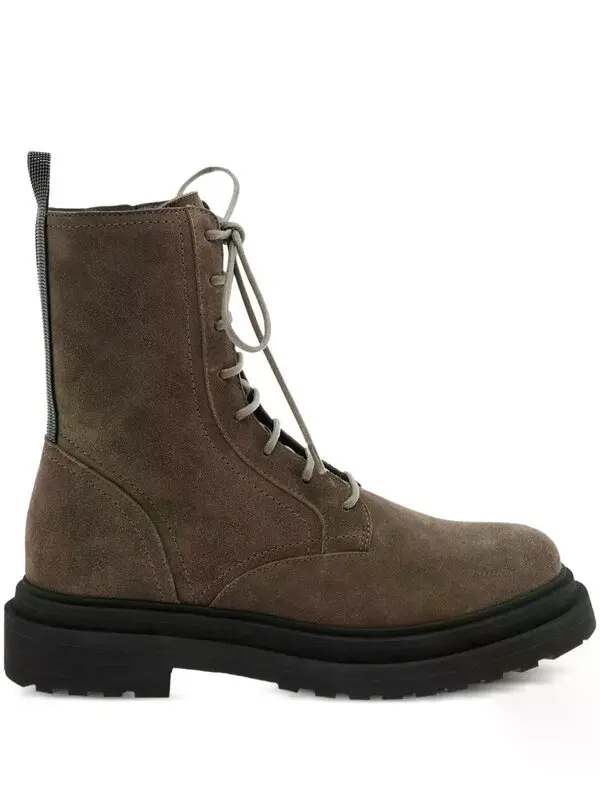 Brunello Cucinelli Lace-up Combat Boots - Brown