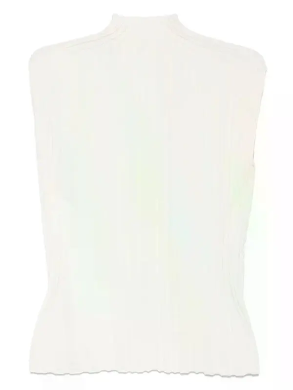 Issey Miyake Pleated T-shirt - Neutrals