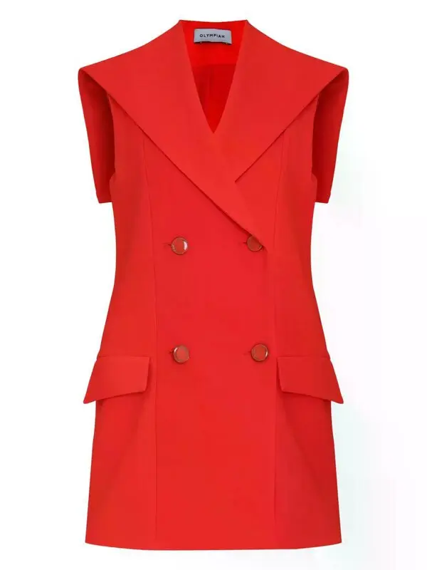 OLYMPIAH Double-breasted Sleeveless Blazer