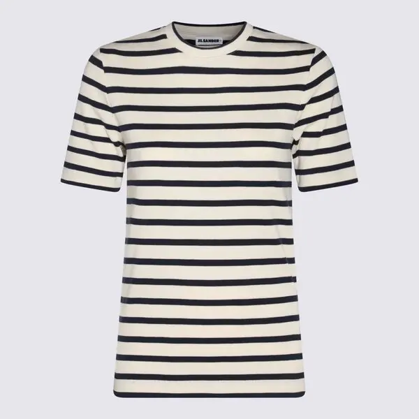 JIL SANDER Striped Cotton T-shirt - Mariniere