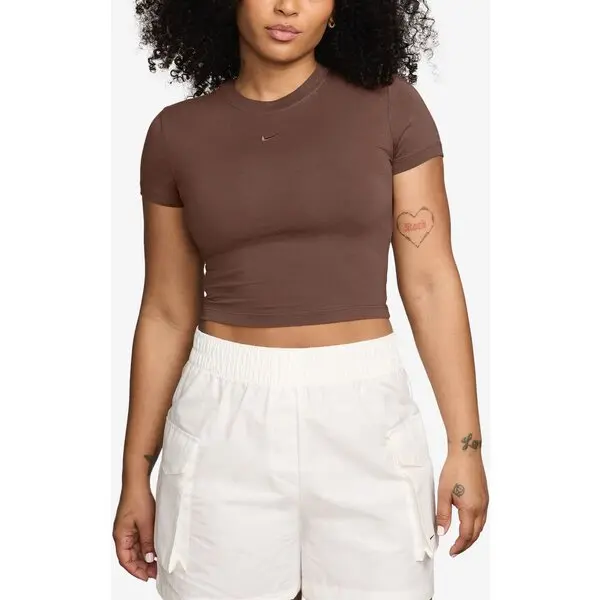 Nike Sportswear Crop T-shirt - Fauna Brown