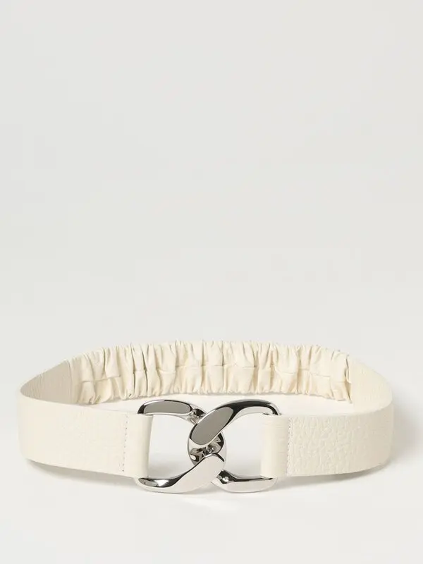 ORTIGNI Leather Belt - White