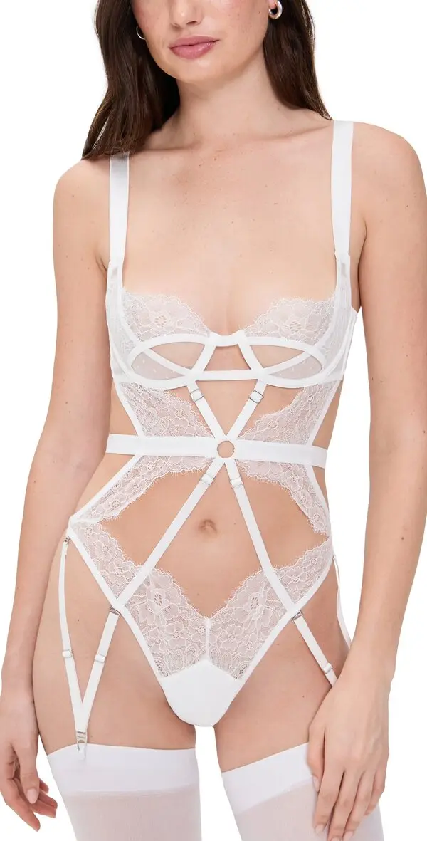 THISTLE AND SPIRE Minna Thong Bodysuit - Ivory