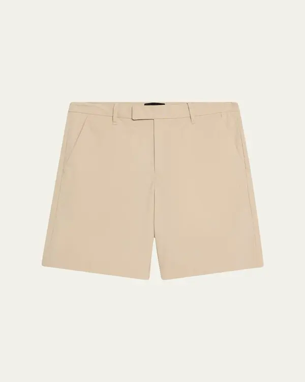 Vince Cotton Blend Extended-tab Shorts - Cahuenga Khaki