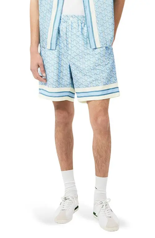Lacoste Monogram Relaxed Fit Pull-on Shorts