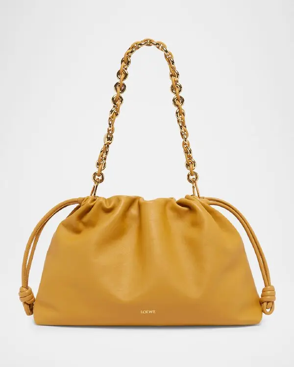 Loewe Flamenco Large Napa Lambskin Shoulder Bag - Sahara