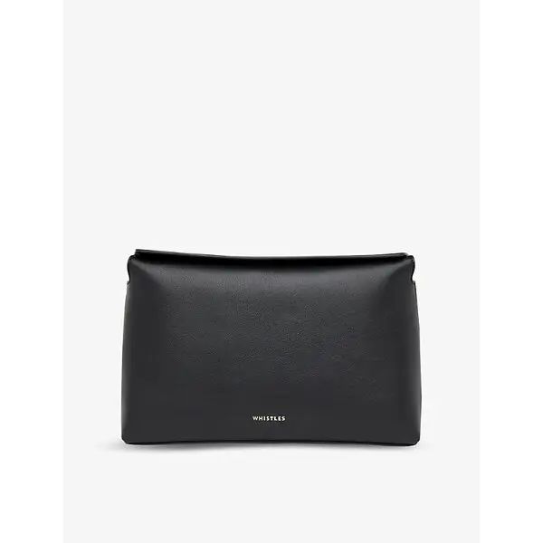 Whistles Leather Clutch Bag - Black