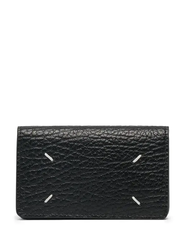 MAISON MARGIELA Snap Button Closure Four Stitches Bifold Card Holder Accessories