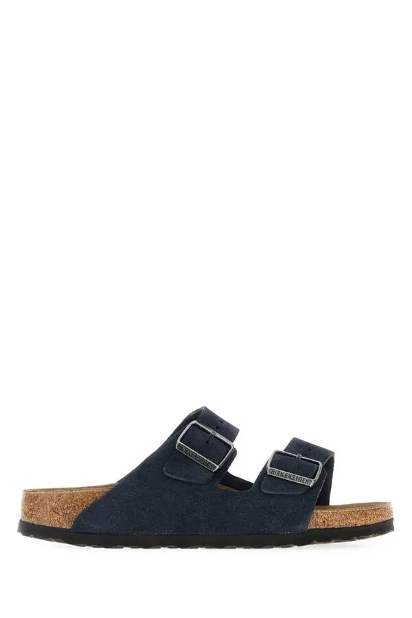 BIRKENSTOCK Arizona Suede Slippers - Blue