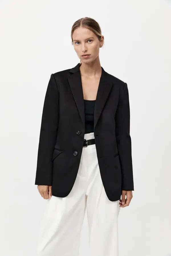 ST. AGNI Origami Pocket Blazer - Black