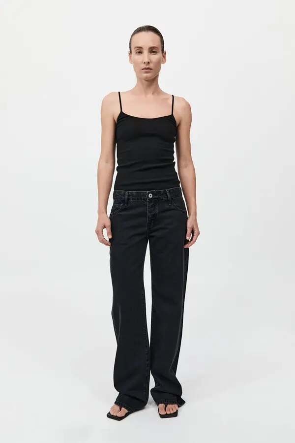 ST. AGNI Rib Cami - Black