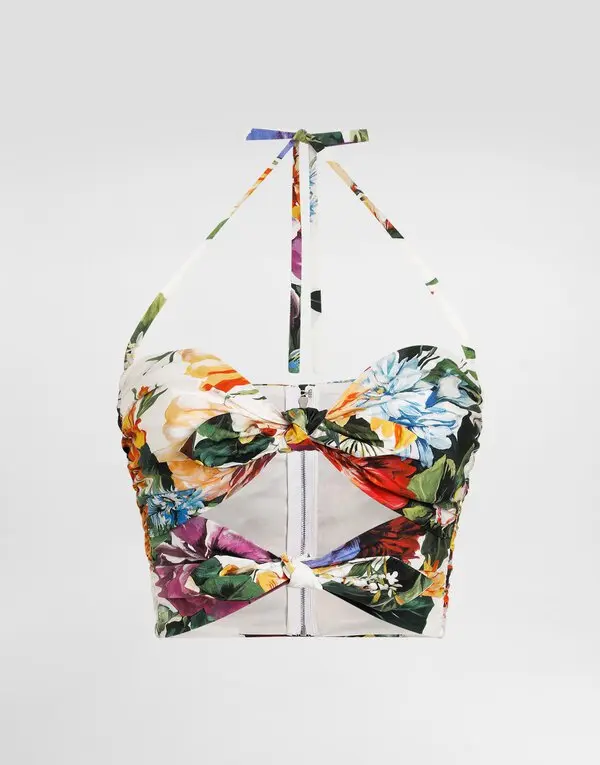 Dolce & Gabbana Flower Bouquet- Poplin Top - Print