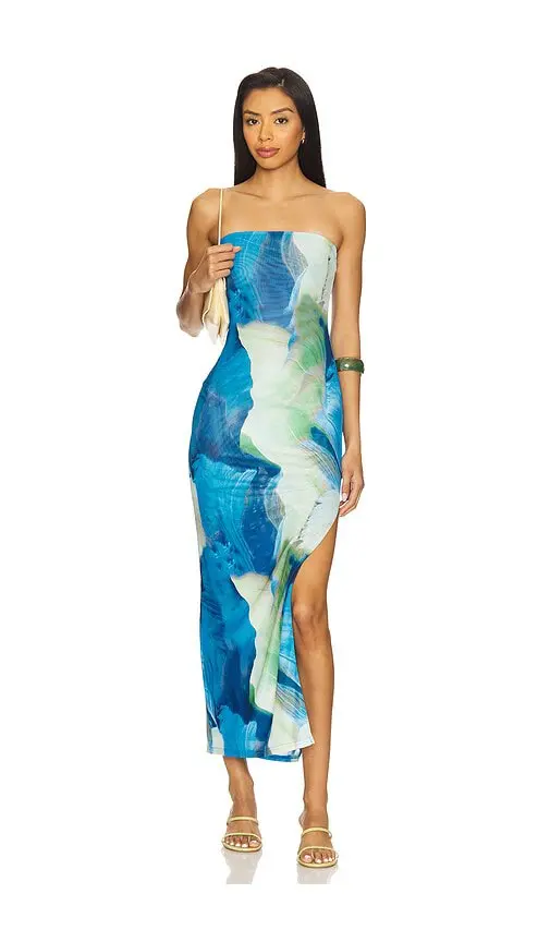 MORE TO COME Jamila Maxi Dress - Blue Multi