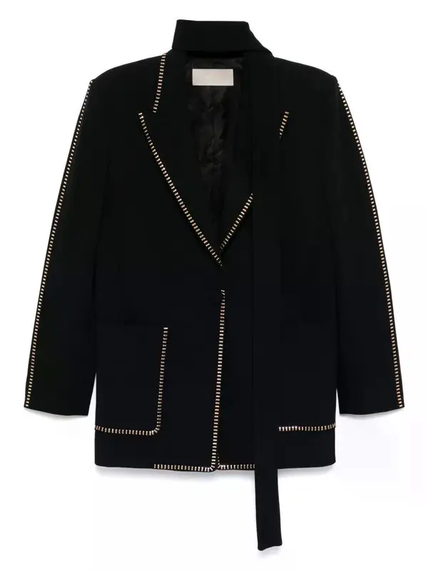 Elie Saab Stud-embellished Blazer - Black