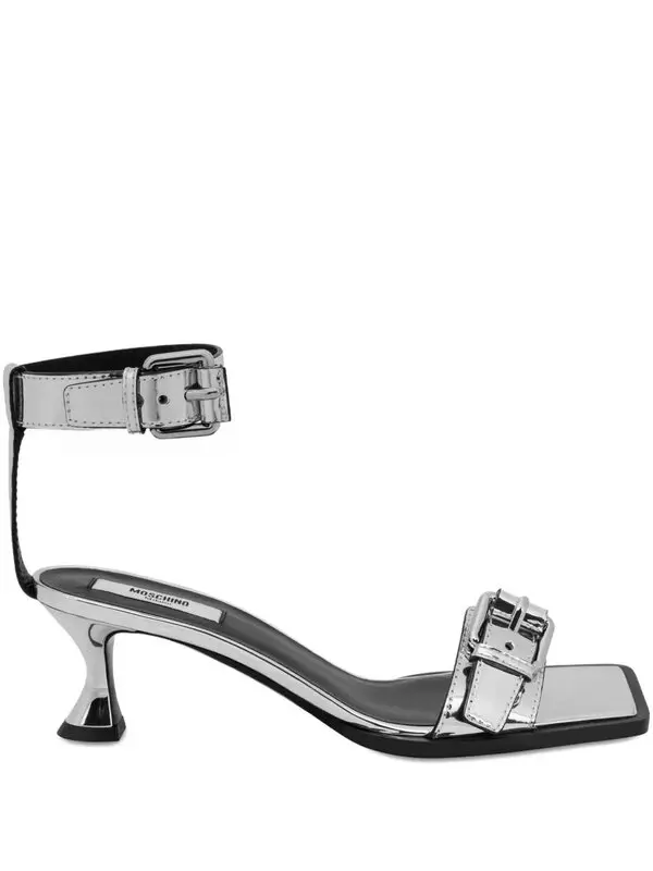 Moschino Metallic Sandals - Silver