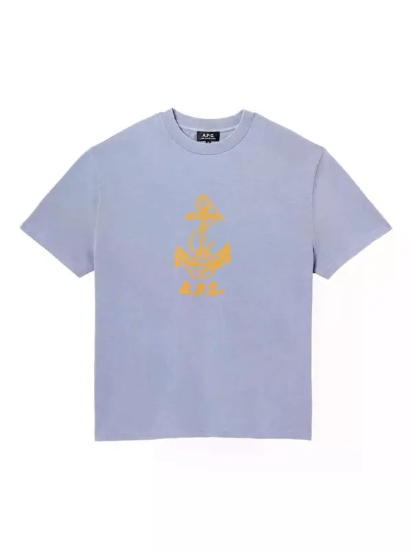 A.p.c. Logo-print T-shirt - Blue