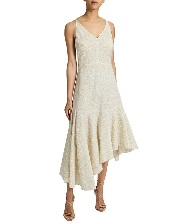 Santorelli Davin Sleeveless Asymmetric Fit And Flare Midi Dress