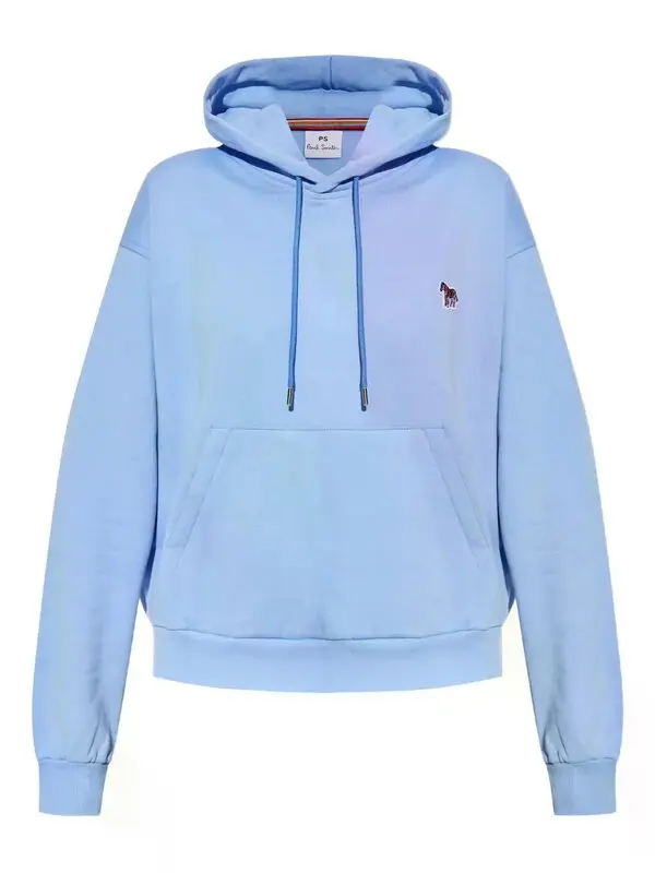 Paul Smith Zebra-embroidered Hoodie - Blue
