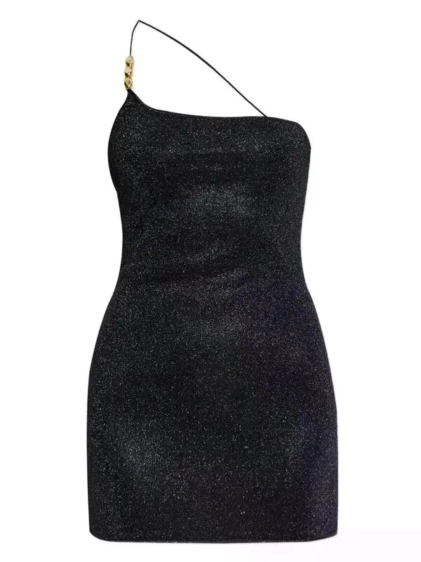 Oseree Lumière One-shoulder Mini Dress - Black