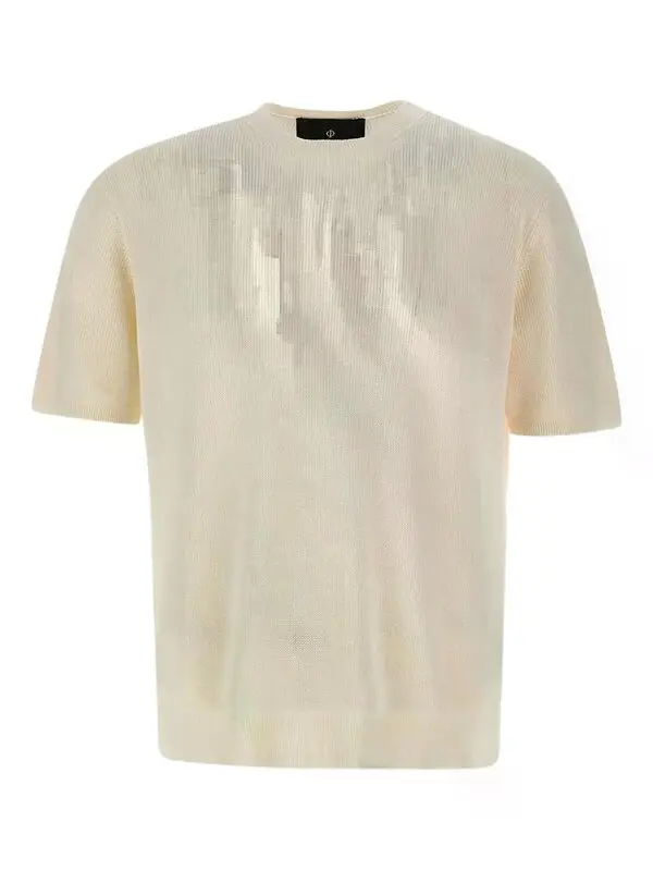 FILIPPO DE LAURENTIIS Cotton Ribbed T-shirt - White