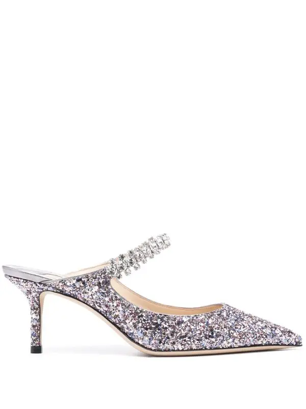JIMMY CHOO Bing 65 Glitter Mules