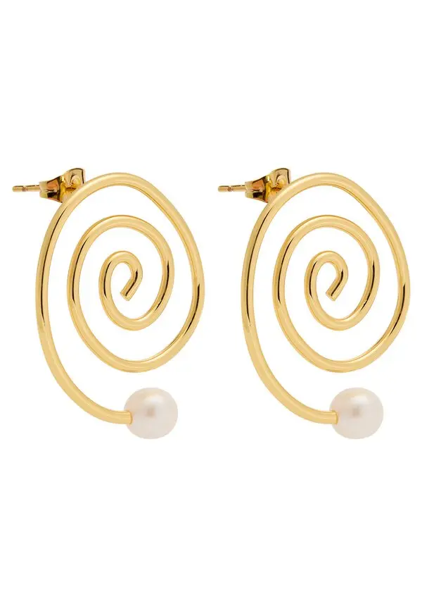Éliou Espiral Drop Earrings - Gold