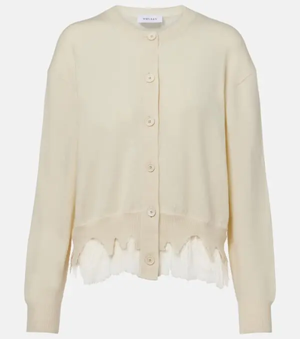 Alexander McQueen Deconstructed Wool And Cashmere Cardigan