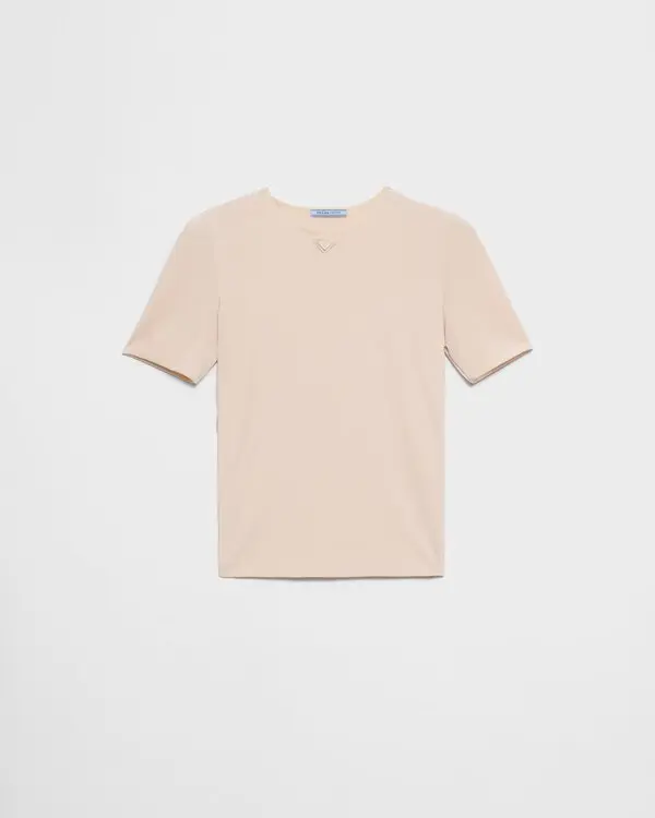 Prada Stretch Fabric T-shirt - Cameo