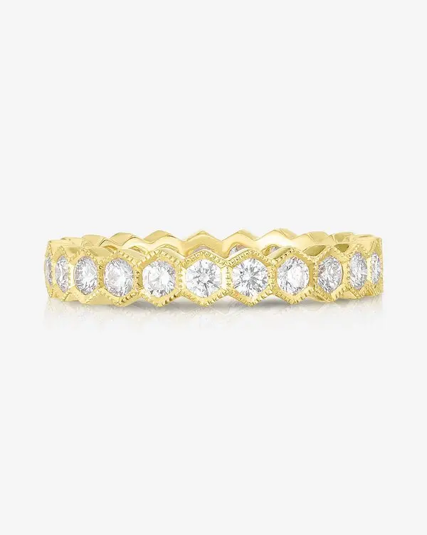 Ring Concierge Lab Diamond Hexagon Eternity Band