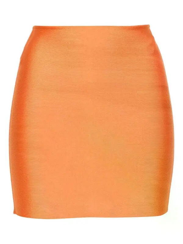 HERVE L. LEROUX Bandage Mini Skirt - Orange