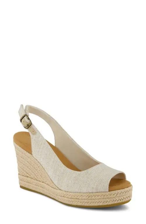 Toms Camilla Slingback Espadrille Wedge Sandals - Natural