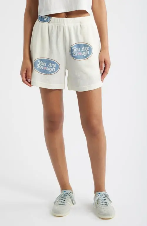 THE MAYFAIR GROUP High Waist Waffle Knit Shorts